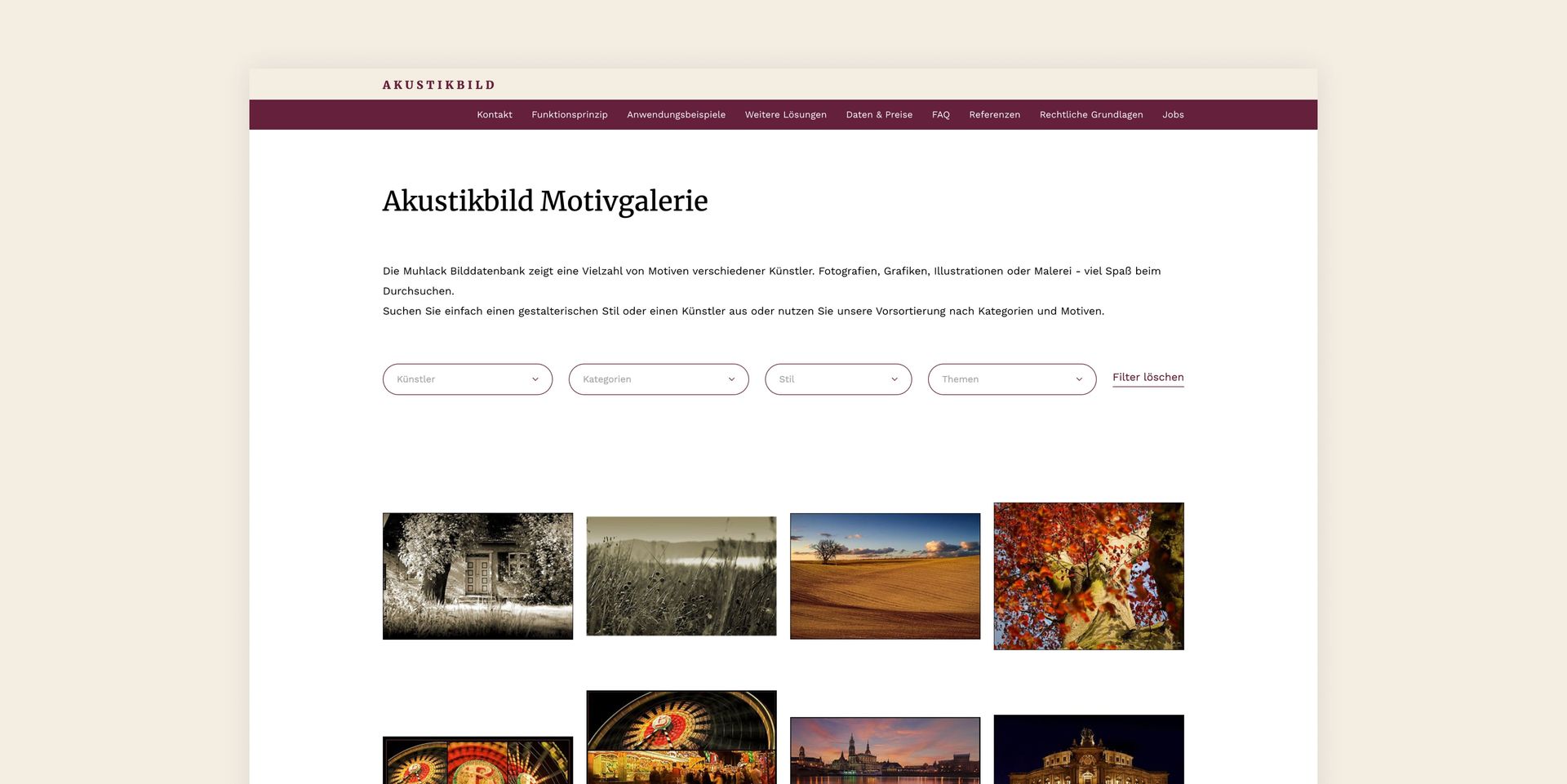 Akustikbild product configurator